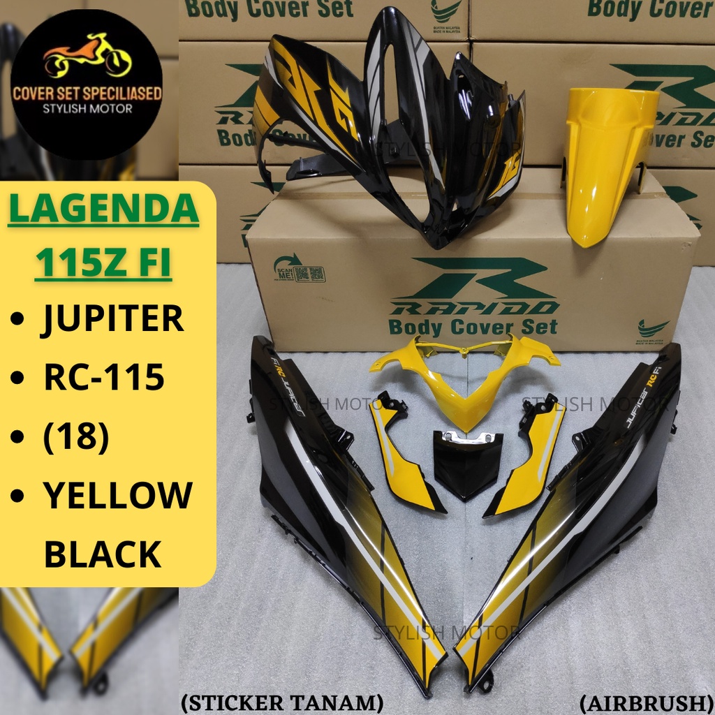 (STICKER TANAM/AIRBRUSH) RAPIDO COVER SET YAMAHA SRL115 LAGENDA-115Z FI ...