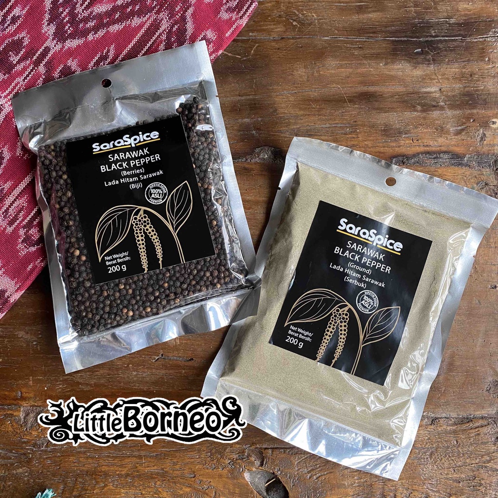 SARASPICE - 200g Sarawak Black Pepper - Lada Hitam - Peppercorn ...