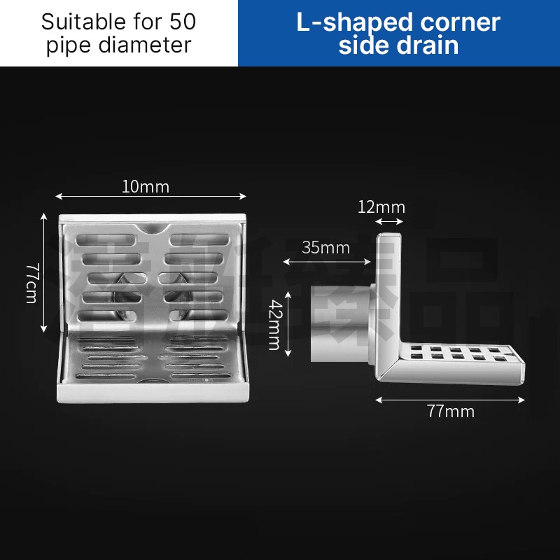 304 Stainless Steel Wall Row Floor Drain Hotel Bathroom Side Row L ...