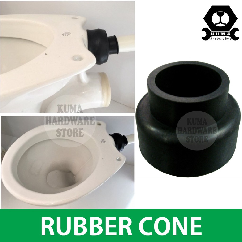 Toilet Small Rubber Cone Black For Lower Level Cistern/ Flush Pipe ...