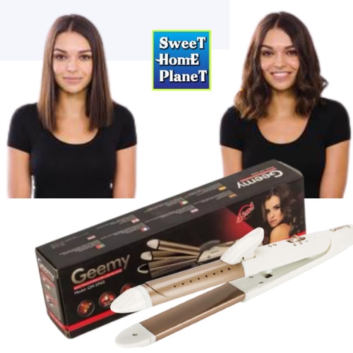 Geemy GM-2961 Professional 2 In 1 Portable Hair Straightener And ...