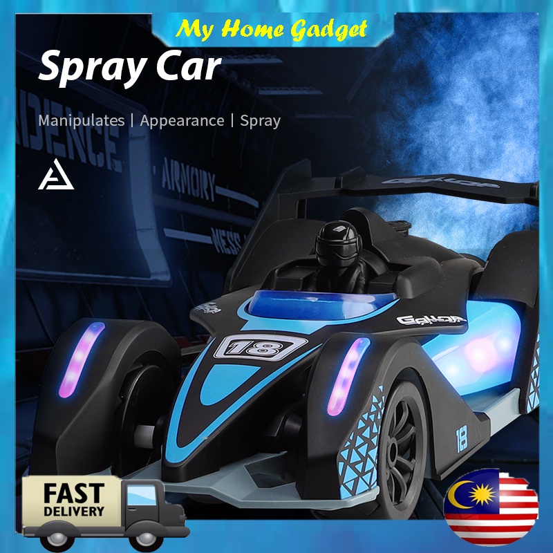 2.4G F1 Racing Spray Car 360 Rotation Tail spray Exhaust Racing 2 Speed ...
