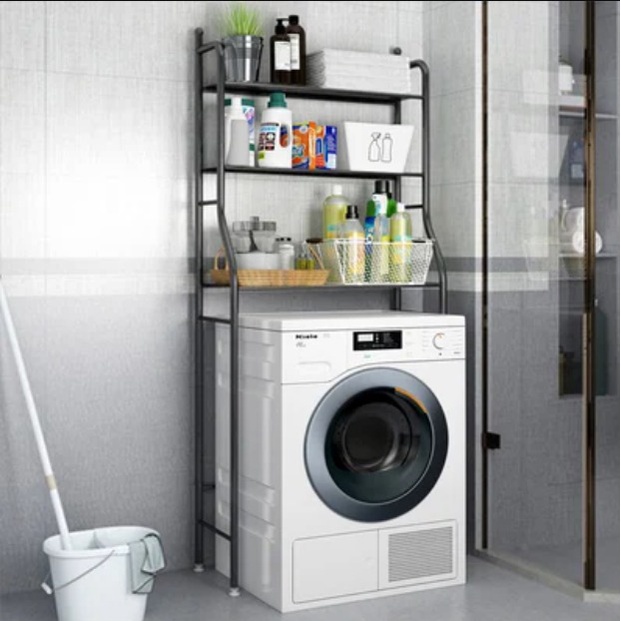 Furniture🛋️ 3 Tier Layer Toilet Bathroom Washing Machine Rack Kitchen ...