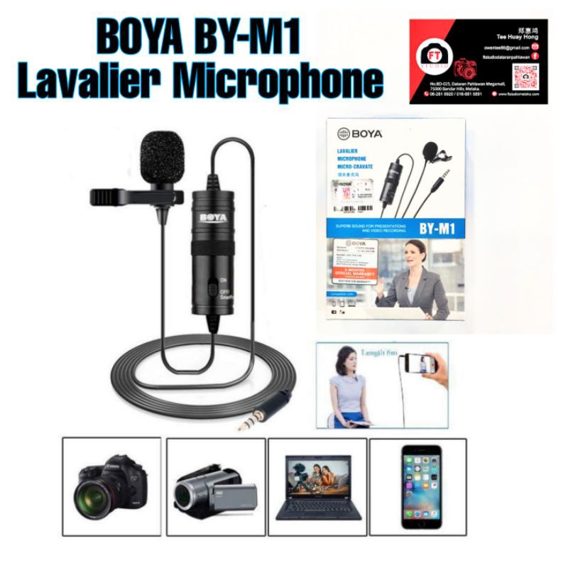 BOYA BY-M1 Lavalier Microphone | Shopee Malaysia