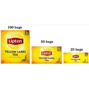 Lipton Yellow Label Black Tea International Blend 25/ 50/ 100 Teabags ...