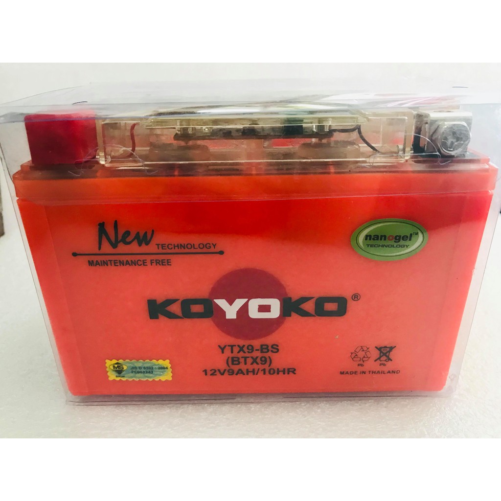 KOYOKO G2 SIRIM BATTERY BATERI NANO GEL BRAND YTX9-BS YTX9 SYM 400 ...