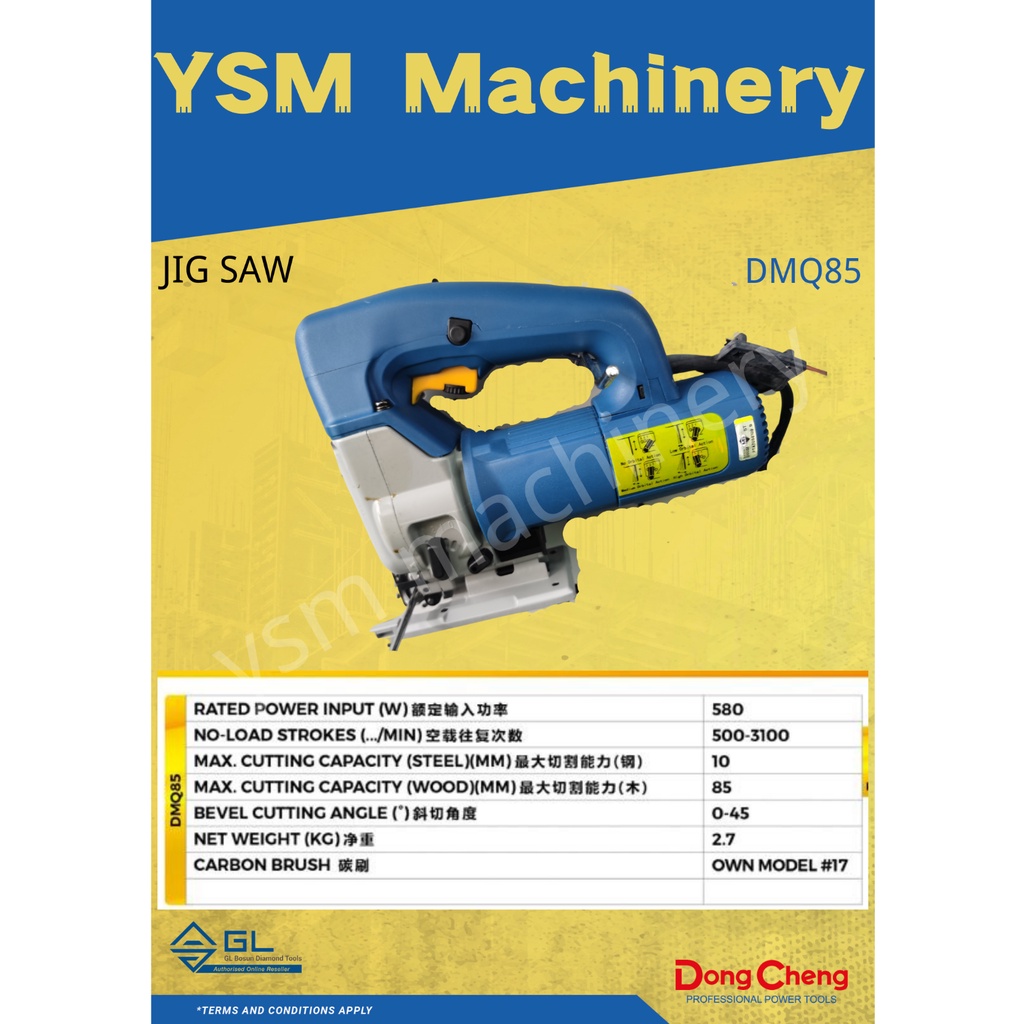 DONG CHENG DMQ85 JIG SAW MESIN JIGSAW POTONG GAJI KAYU BESI | Shopee ...