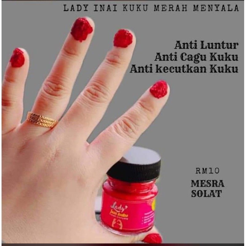 INAI KUKU LADY MERAH MENYALA | Shopee Malaysia