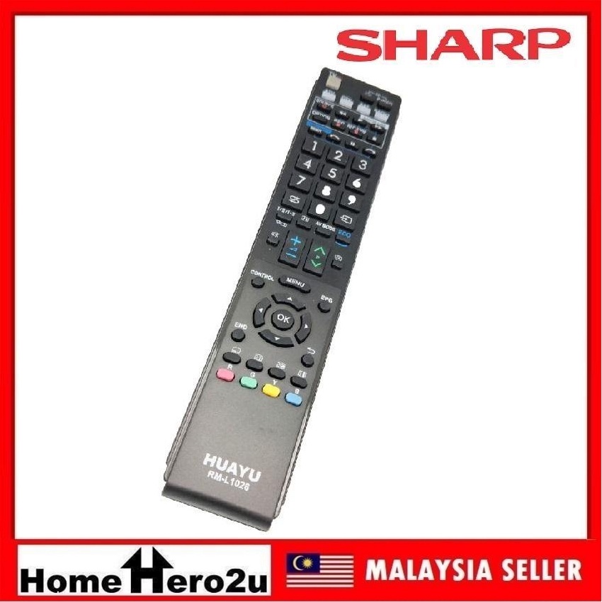 Sharp LCD/LED TV Remote Control Replacement Huayu RM-L1026 - Homehero2u | Shopee Malaysia