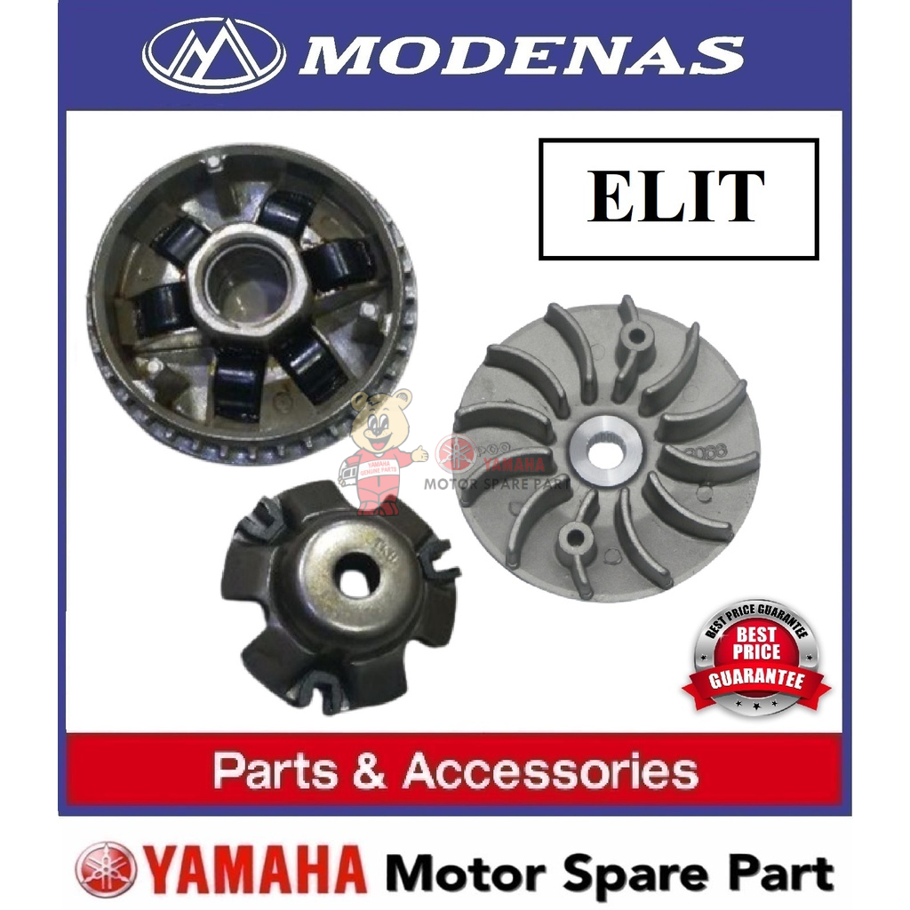 MODENAS ELIT FRONT PULLEY SET 0 DEPAN PULEY FAN COMP COMPLETE ELIT150 ...