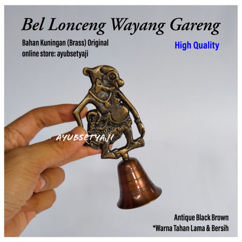 Gareng Bell FULL BRASS Puppet Bell Puppet carving accessories cupboard ...