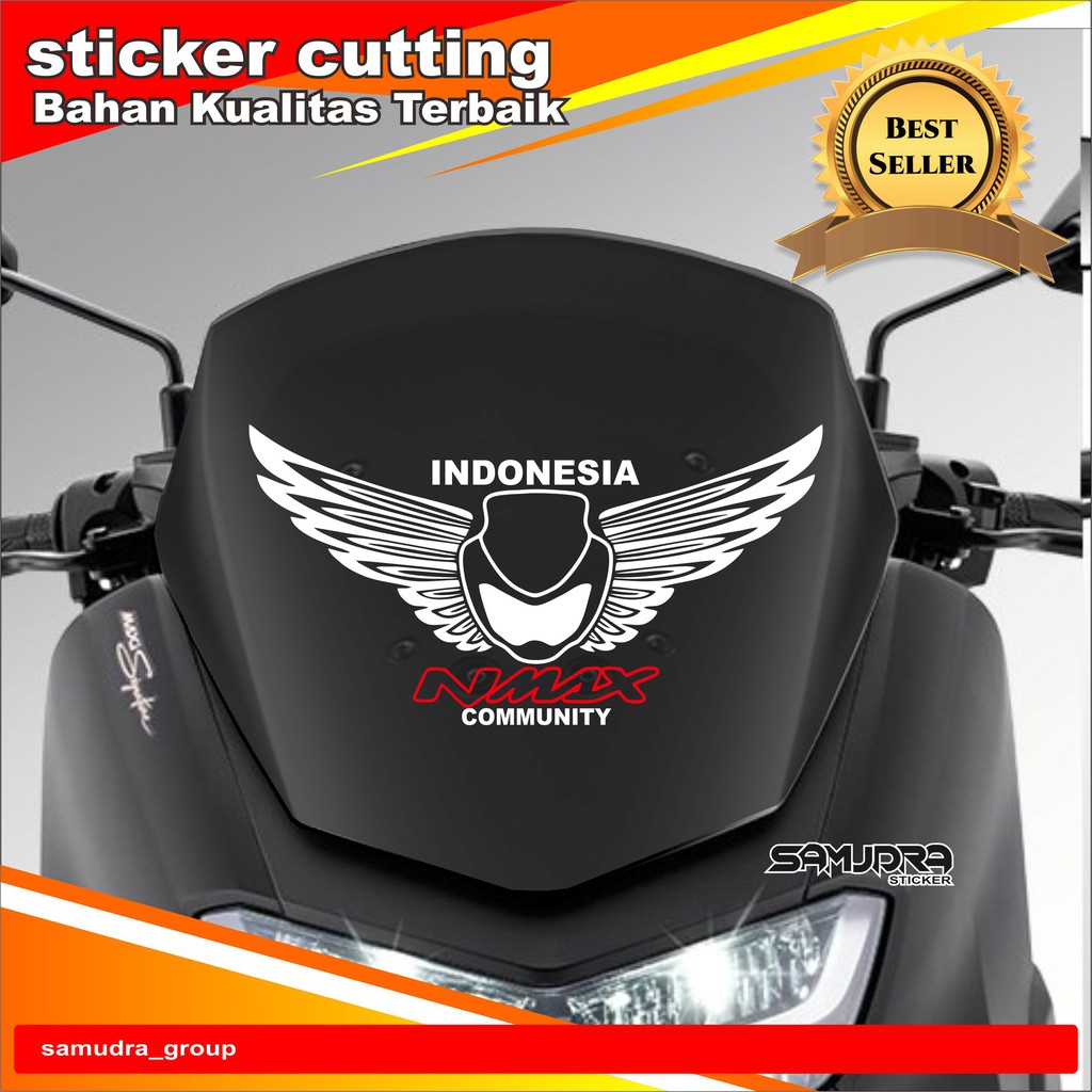 Yamaha NMAX cutting Sticker with 3rd logo visor/windshield for ...