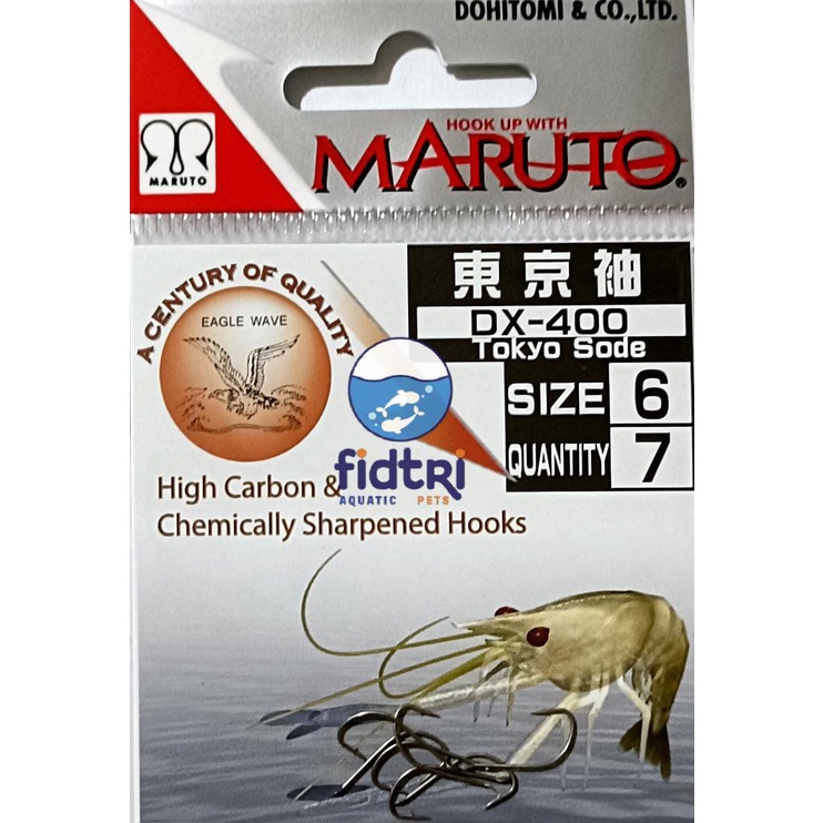 MARUTO DX-400 TOKYO SODE PRAWN HOOK MATA KAIL UDANG GALAH ALAT PANCING ...