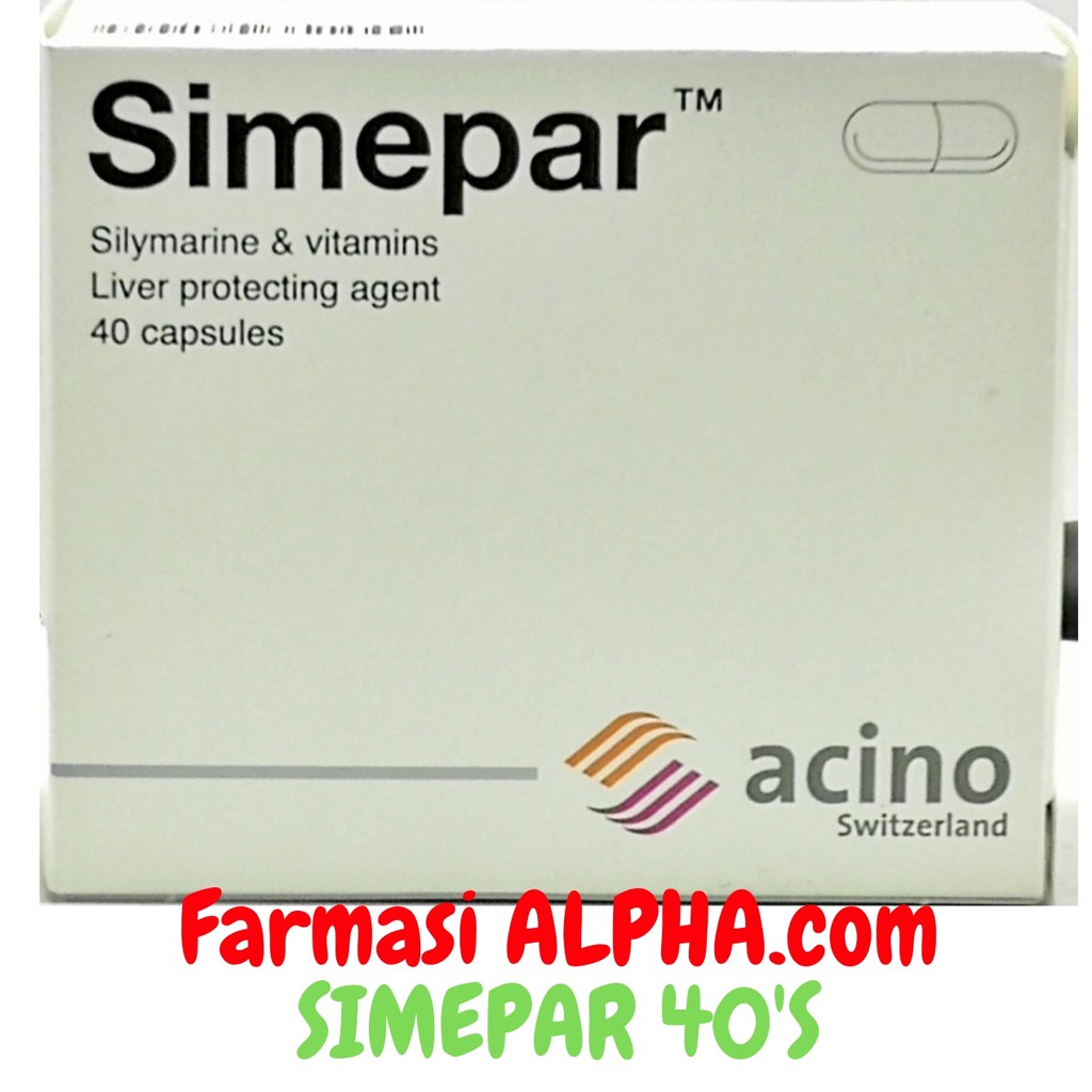 Simepar (Silymarin & Vitamins) Liver Protecting Agent 40's [Exp: 30/10 ...