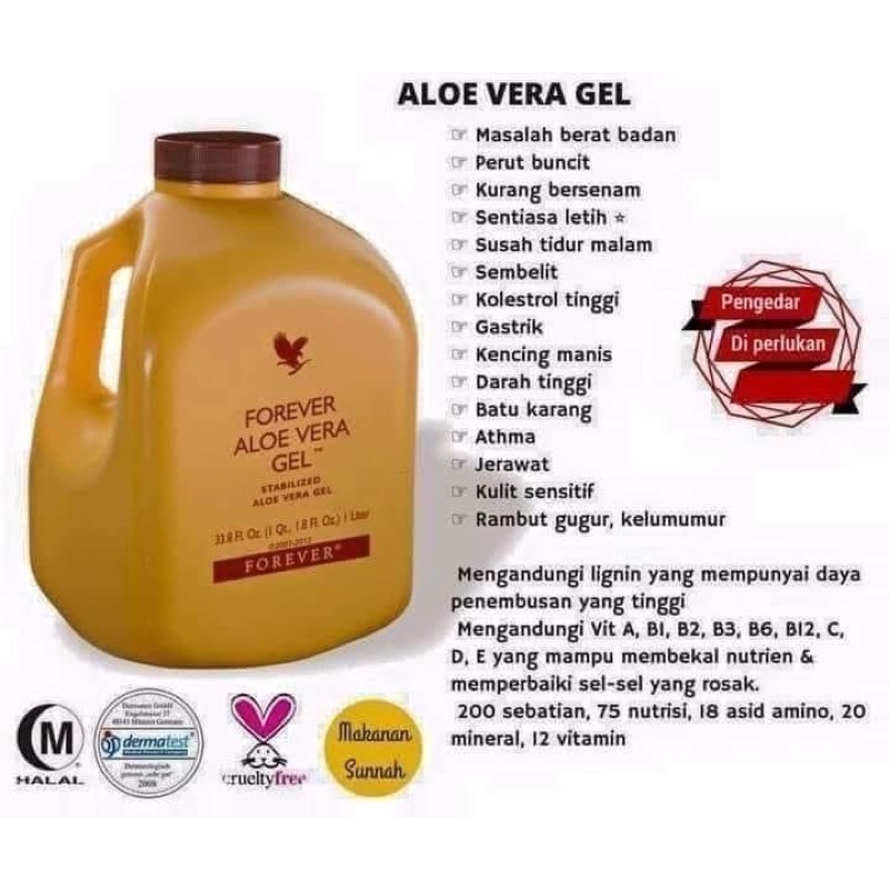 Forever Living Aloe Vera Gel 1L | Shopee Malaysia