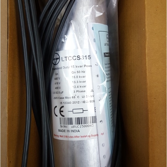 L&T LARSEN & TOUBRO LT Cap Bank 440V 525V power capacitor with cable | Shopee Malaysia
