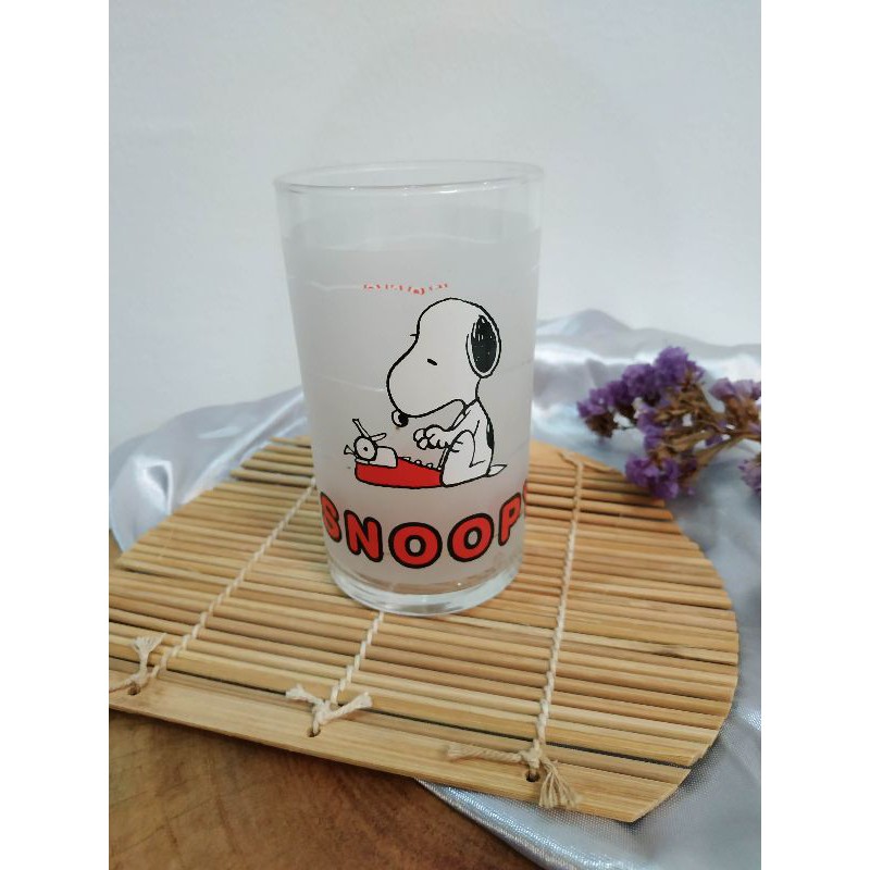 Peanuts snoopy glass cup woodstock tableware cute cartoon | Shopee Malaysia