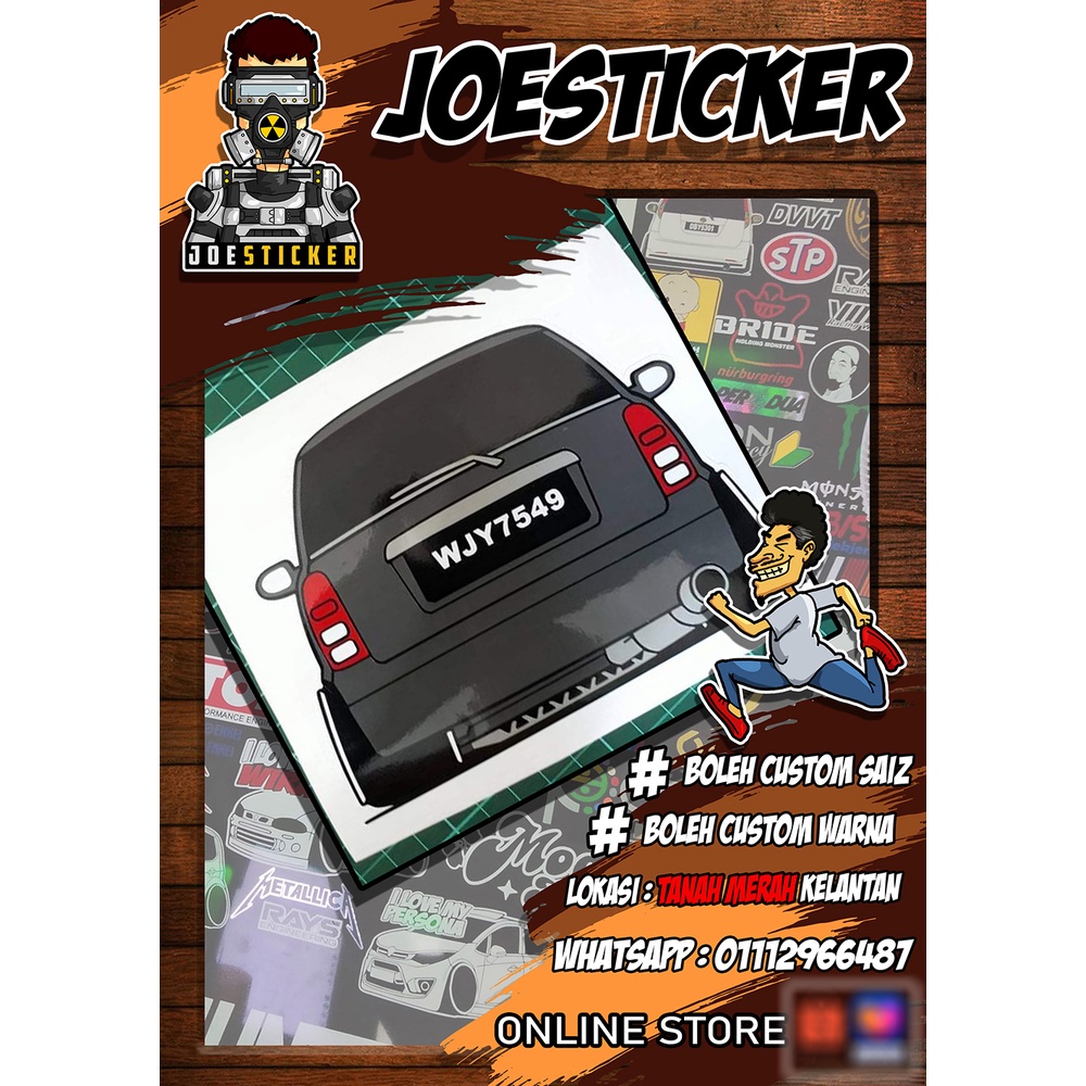 [Sticker Kereta Custom] Sticker Perodua Kelisa : 3 Layer, Custom No ...