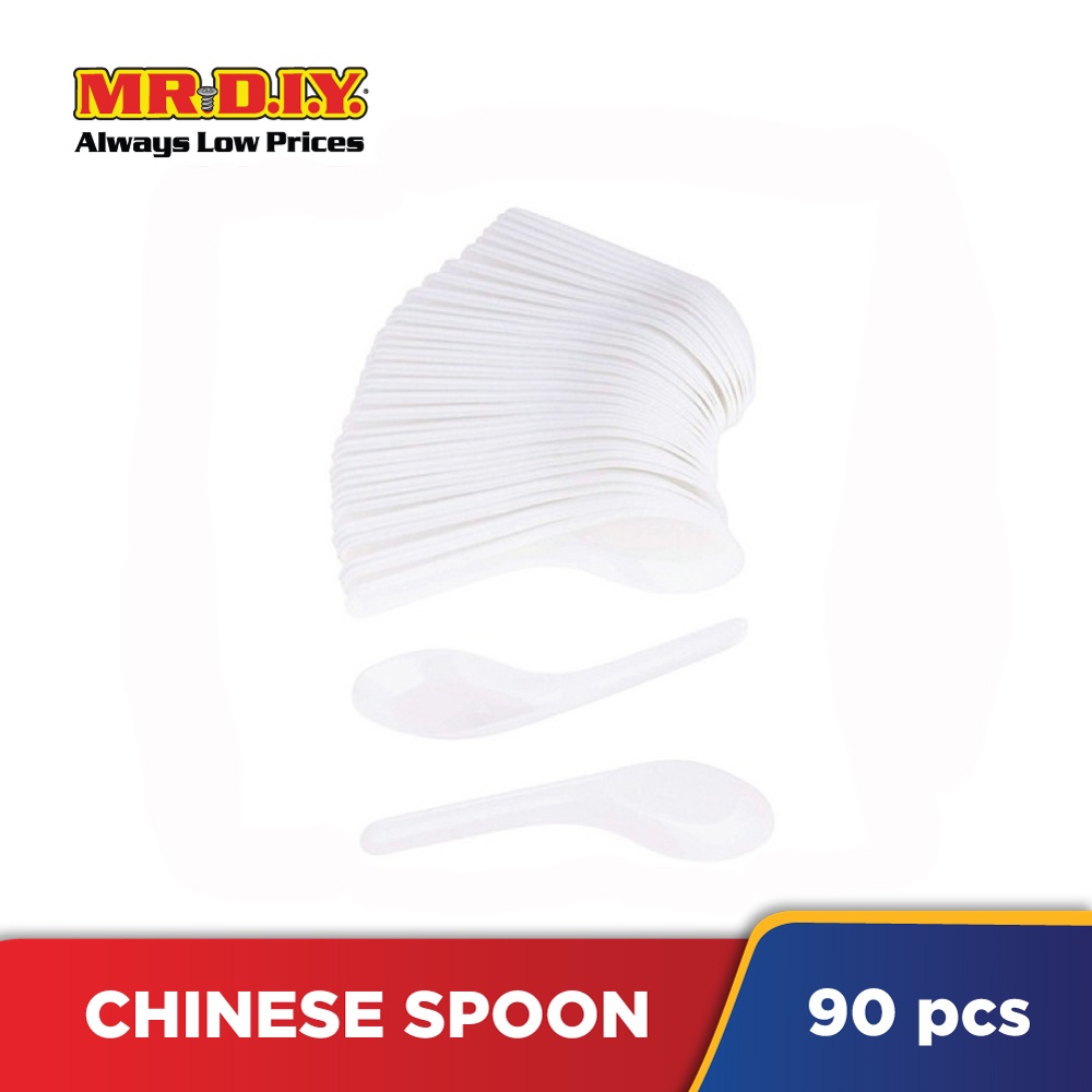 Disposable Plastic Chinese Spoon (90 pieces) | Shopee Malaysia