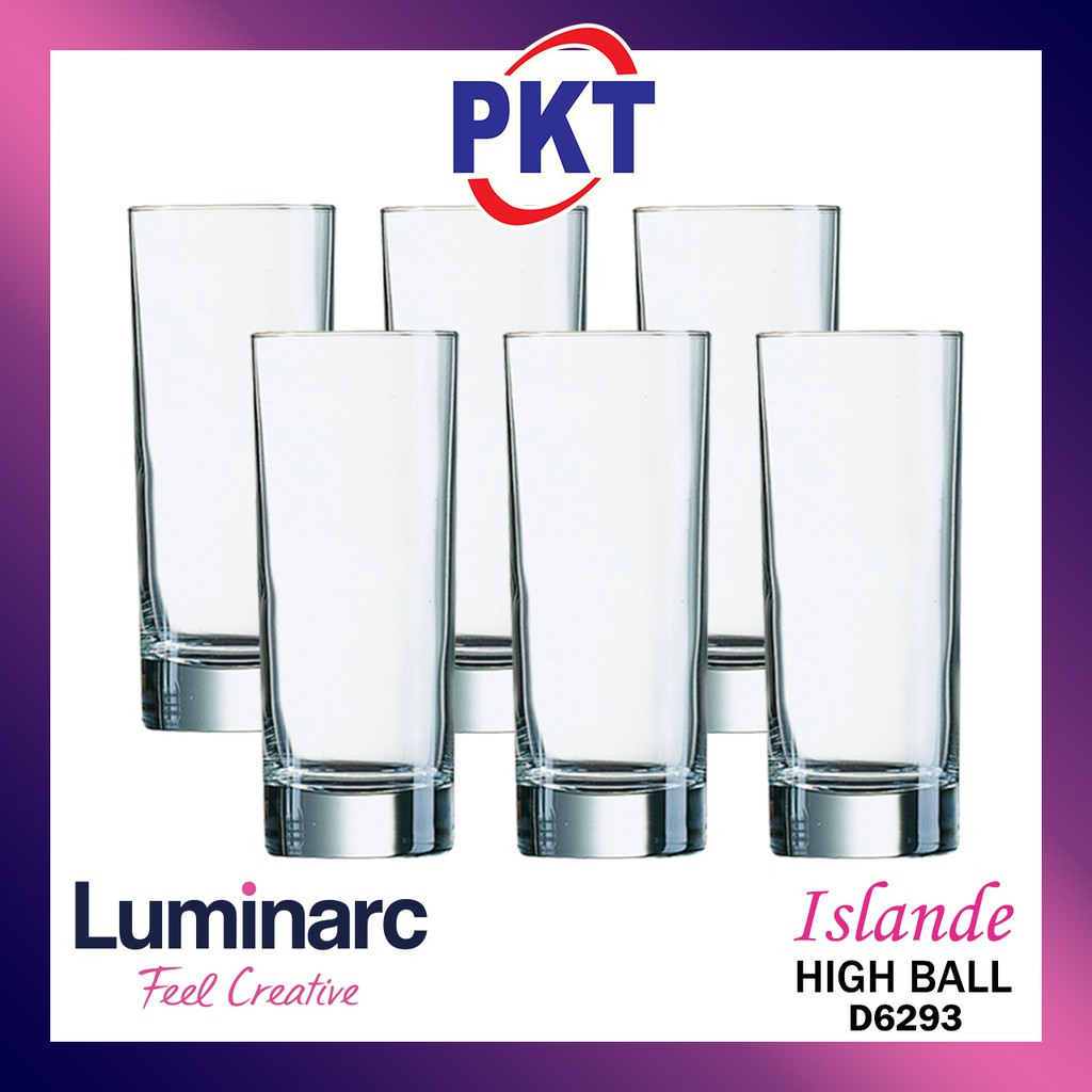 Luminarc Islande High Ball Glass Set 6x290ml [D6293] // glasses gelas ...