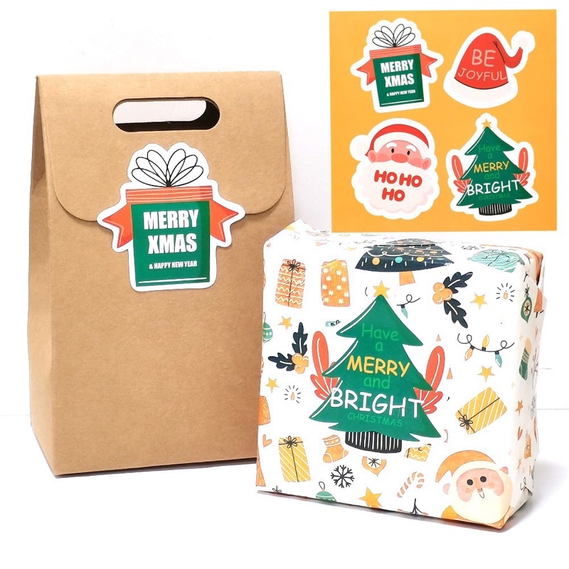 Christmas Assorted Large Size Gift Label Stickers 12 pcs | Shopee Malaysia
