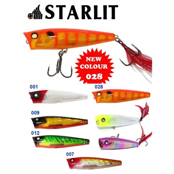 Starlit Popper 3DS SHL502 6.5cm / 7g / Floating / Top water Lure 4D ...