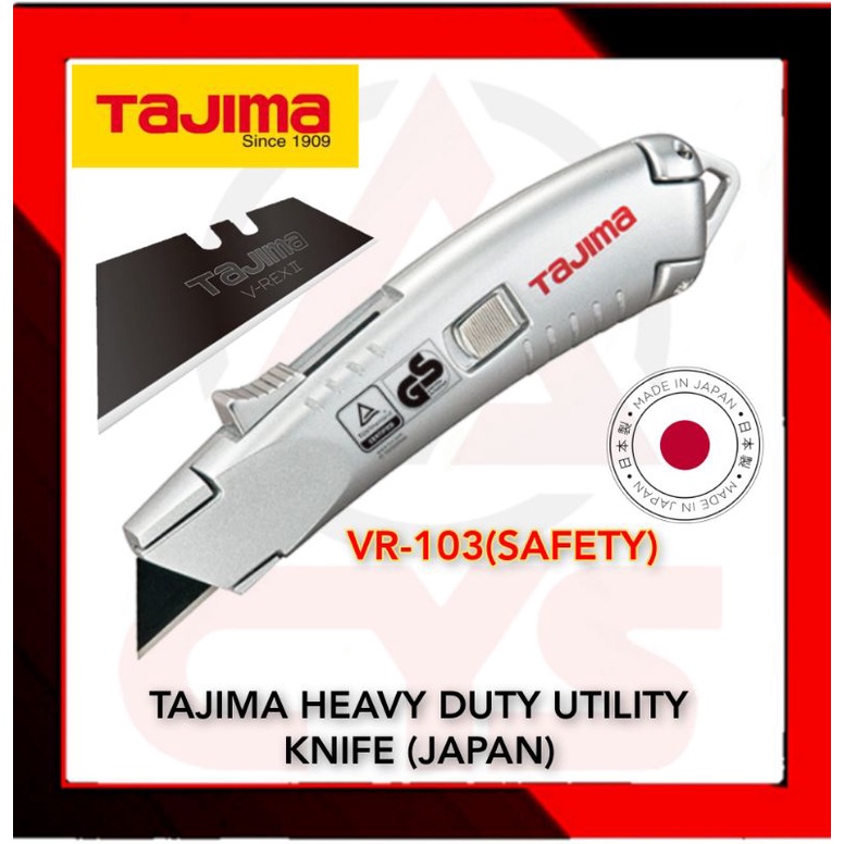 (100% JAPAN) TAJIMA HEAVY DUTY UTILITY KNIFE VR-103 🇯🇵 MADE IN JAPAN ...