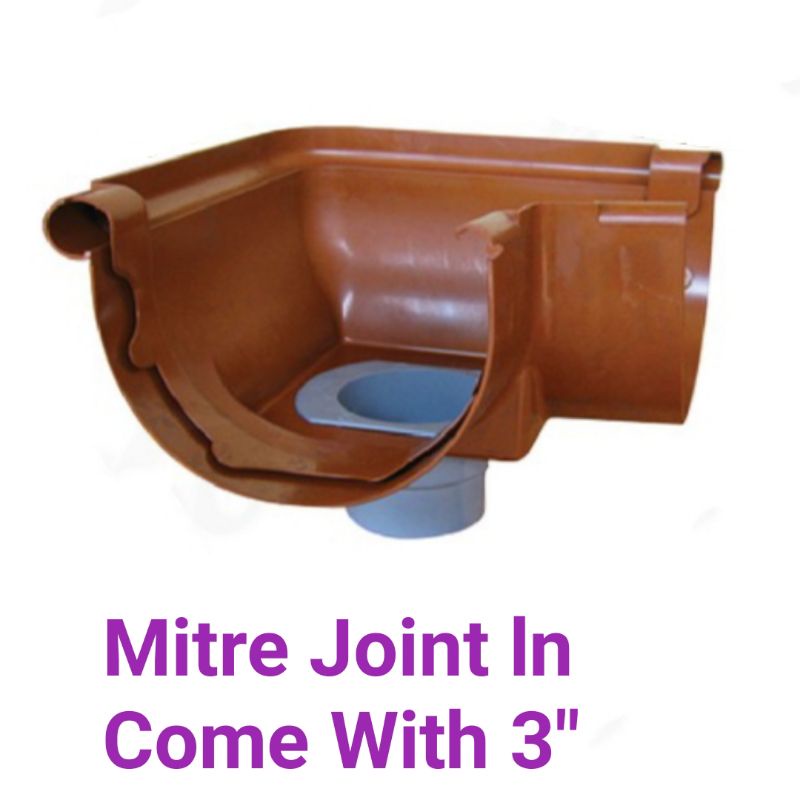 Gutter F370 Pvc(BROWN) Jual kaki(1~7kaki/Feet) (GT) | Shopee Malaysia