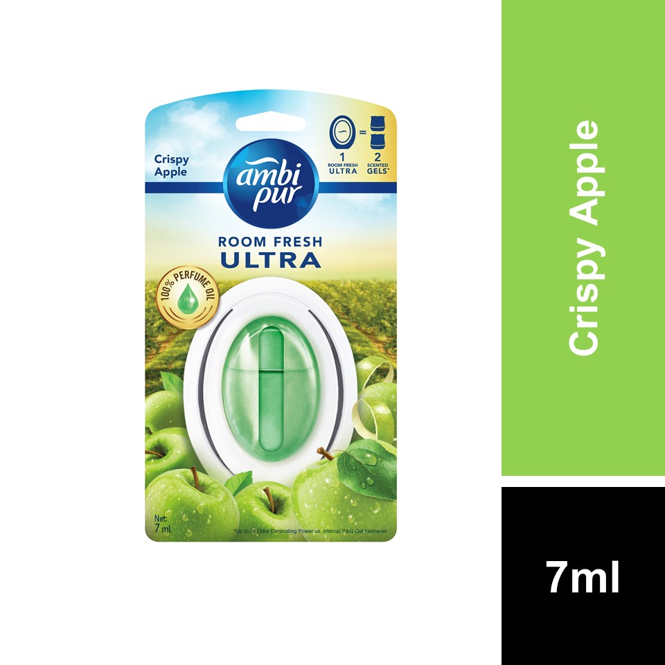 Ambi Pur Air Freshener Crispy Apple Room Fresh Ultra 7ml | Shopee Malaysia
