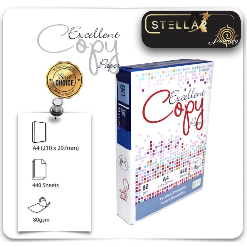 A4 Paper/Excellent Copy Paper/A4 Kertas 80gsm/Copier Paper (440'S/Ream ...