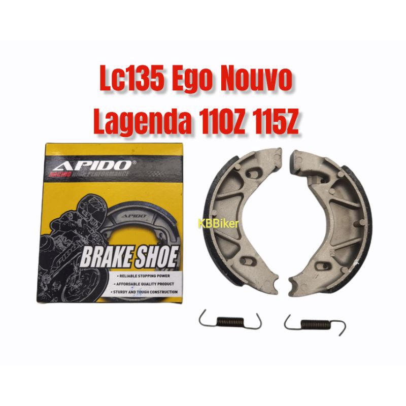 Rear Brake Shoes With Spring Lc135 Lagenda 110Z 110ZR 115z 115ZR Ego ...