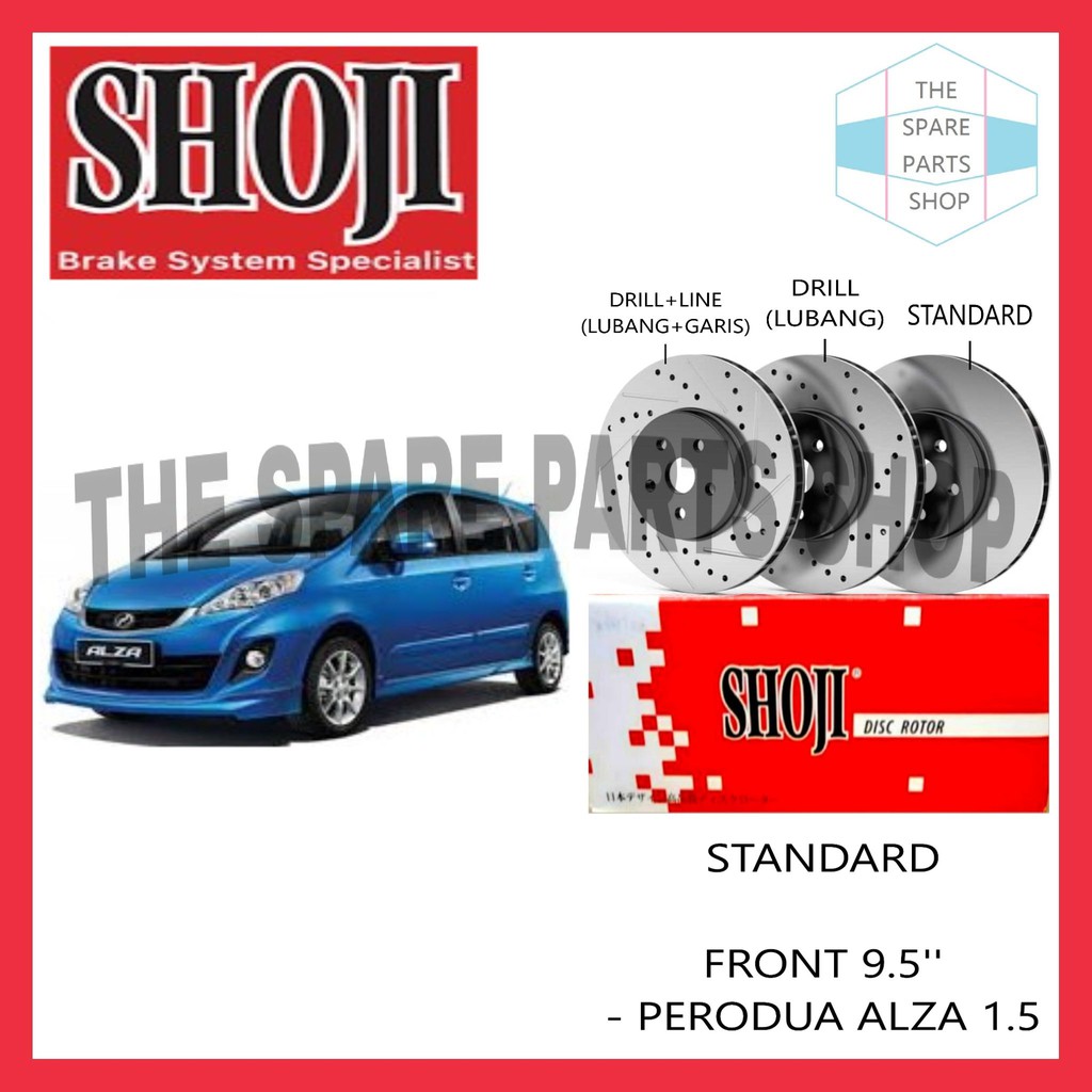 PERODUA ALZA 1.5 BRAKE DISC ROTOR SET FRONT SHOJI | Shopee Malaysia