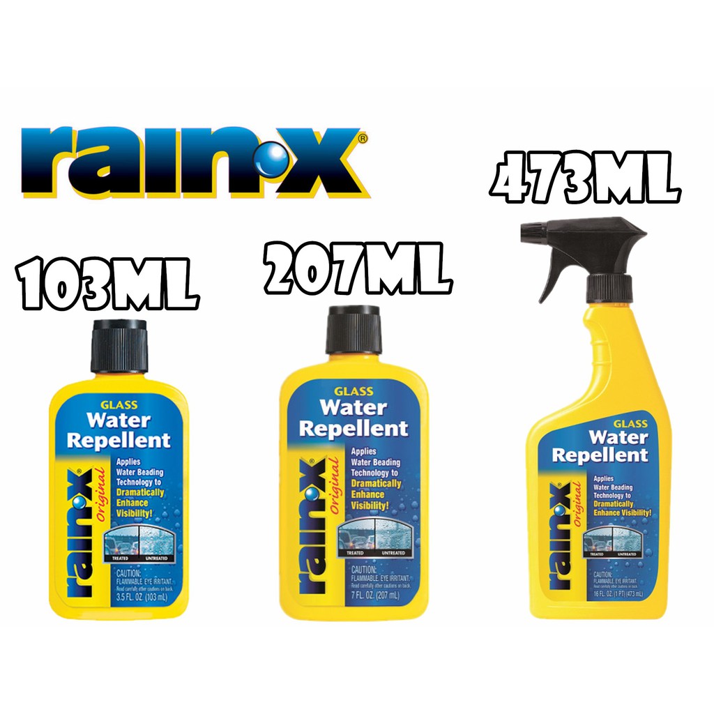 Rain-X Original Glass Water Repellent - 103ml / 207ml / 473ml | Shopee ...