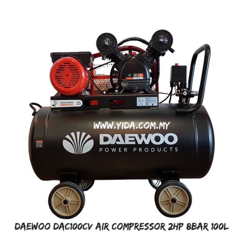 Daewoo DAC100CV Air Compressor 2hp 8bar 100L | Shopee Malaysia