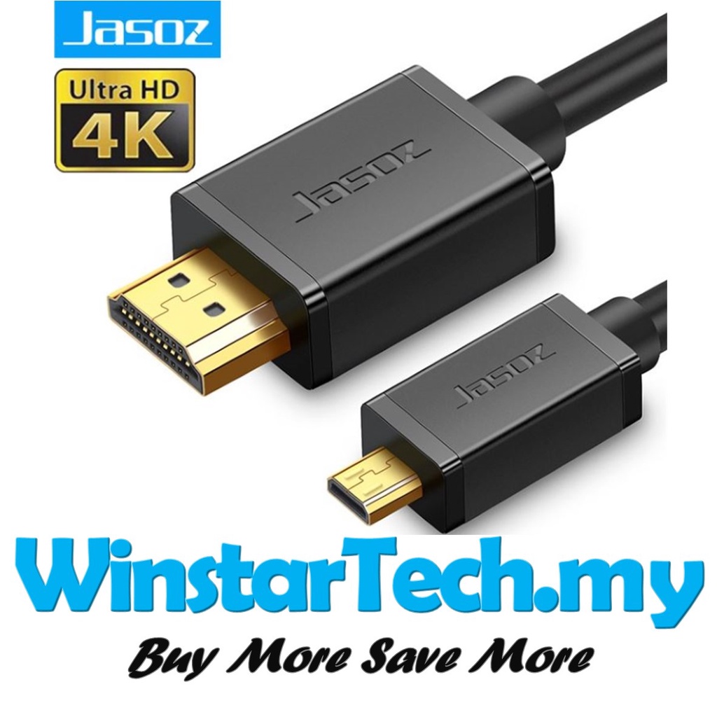 Micro HDMI to HDMI Male Video Cable Cord TV Connected 1080P 4K 50cm ...