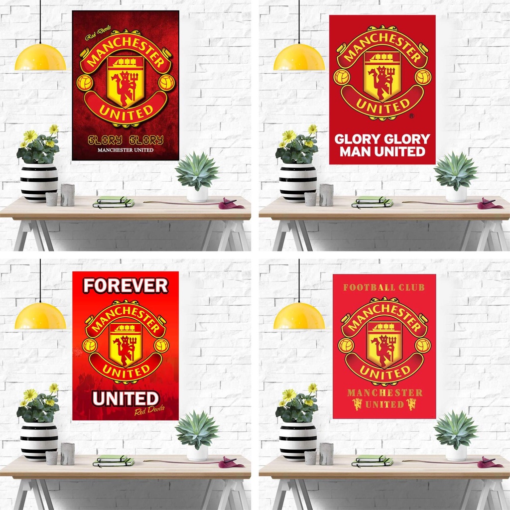 Manchester United A3 Frame Or A3 Poster Home Decor | Shopee Malaysia