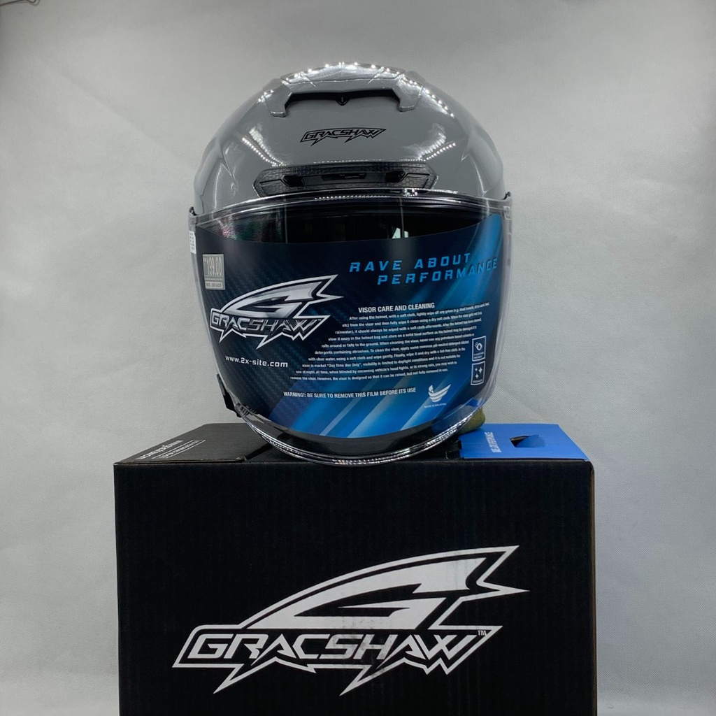 GRACSHAW HELMET OPEN FACE SINGLE VISOR HELMET GAIZER ARMY GREEN ...