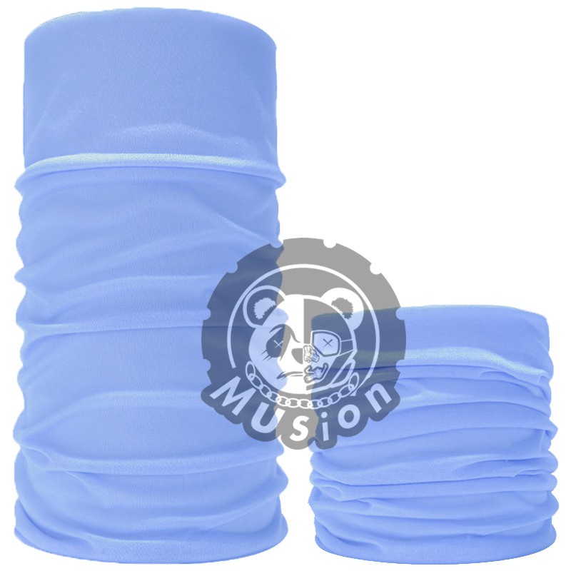 Musion Elastic Black Buff Bandana Face Mask Solid Colour Bicycle ...