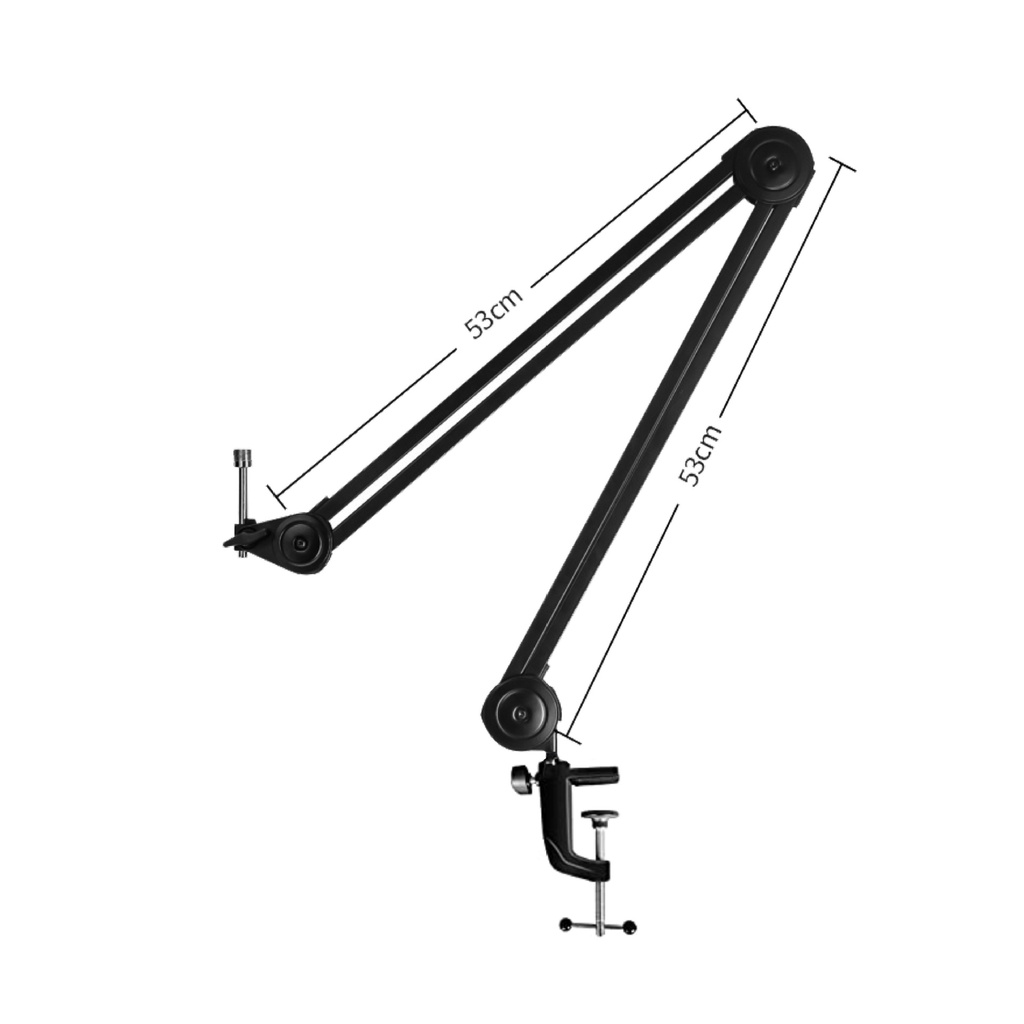 Cantilever Microphone Stand Metal Collapsible Support Stand Desktop ...