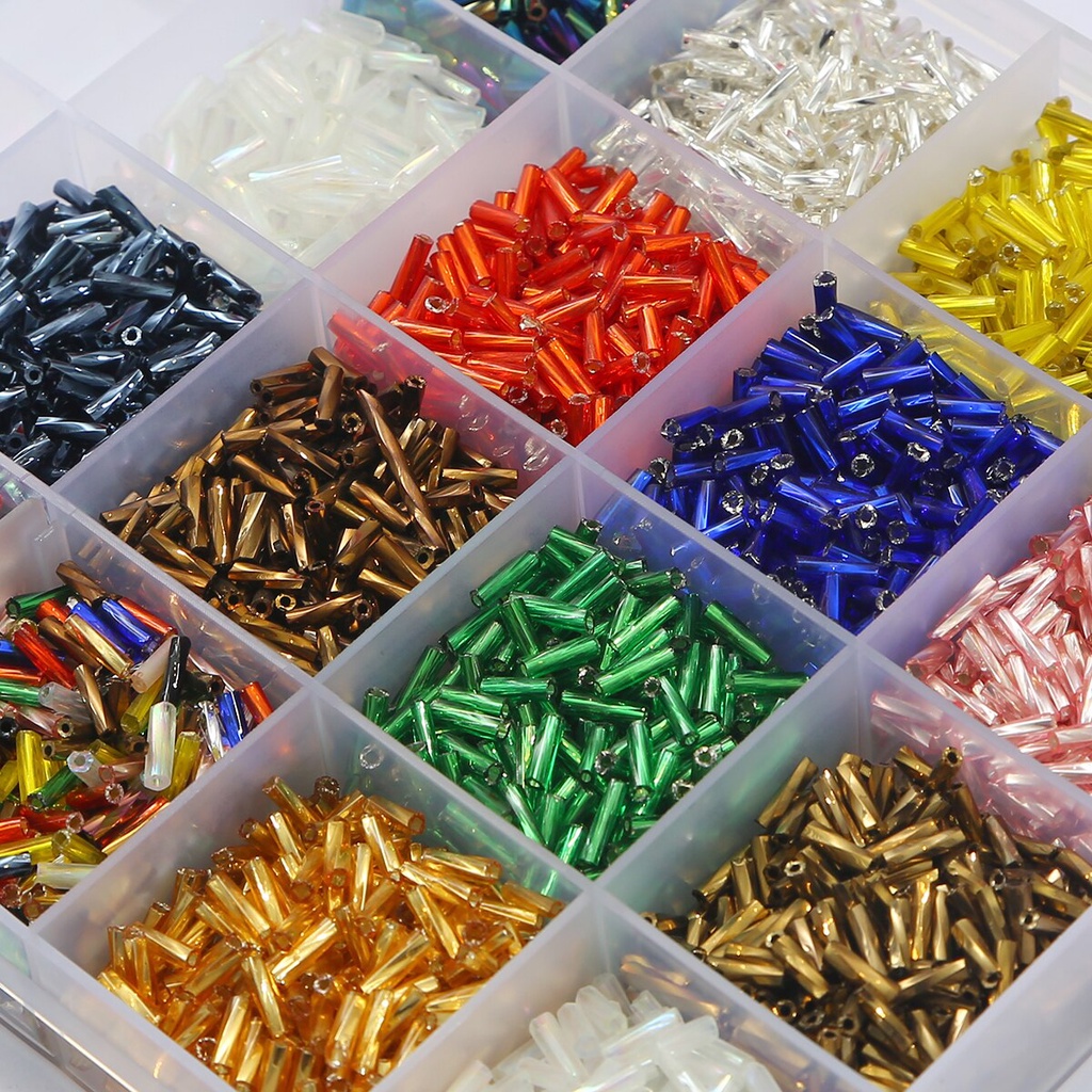 Mix Color 300Pcs Twist Bugles Loose Glass Seed Spacer Tube Leptospira ...