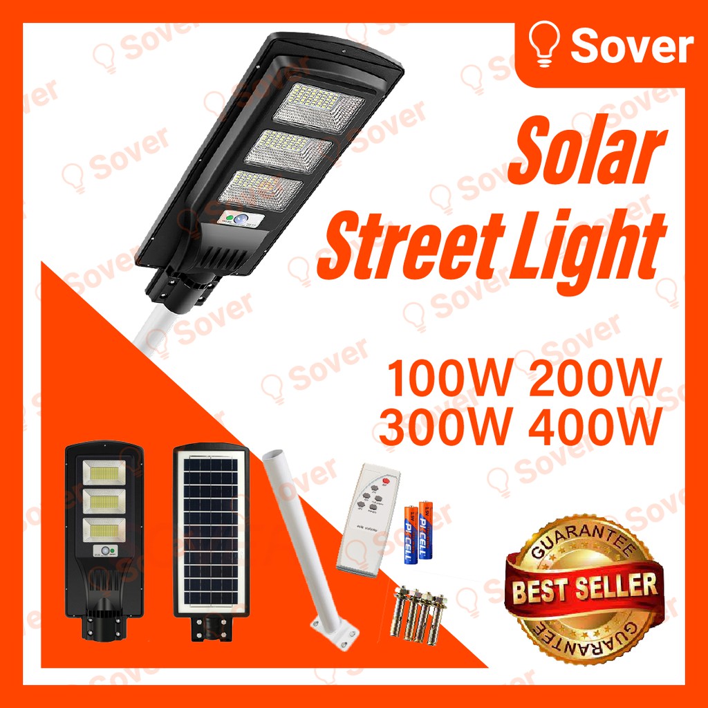 SOLAR 4000W BRIGHTNESS LED STREET LIGHT LAMPU SOLAR Outdoor light MOTION NIGHT SENSOR IP67 Solar ...