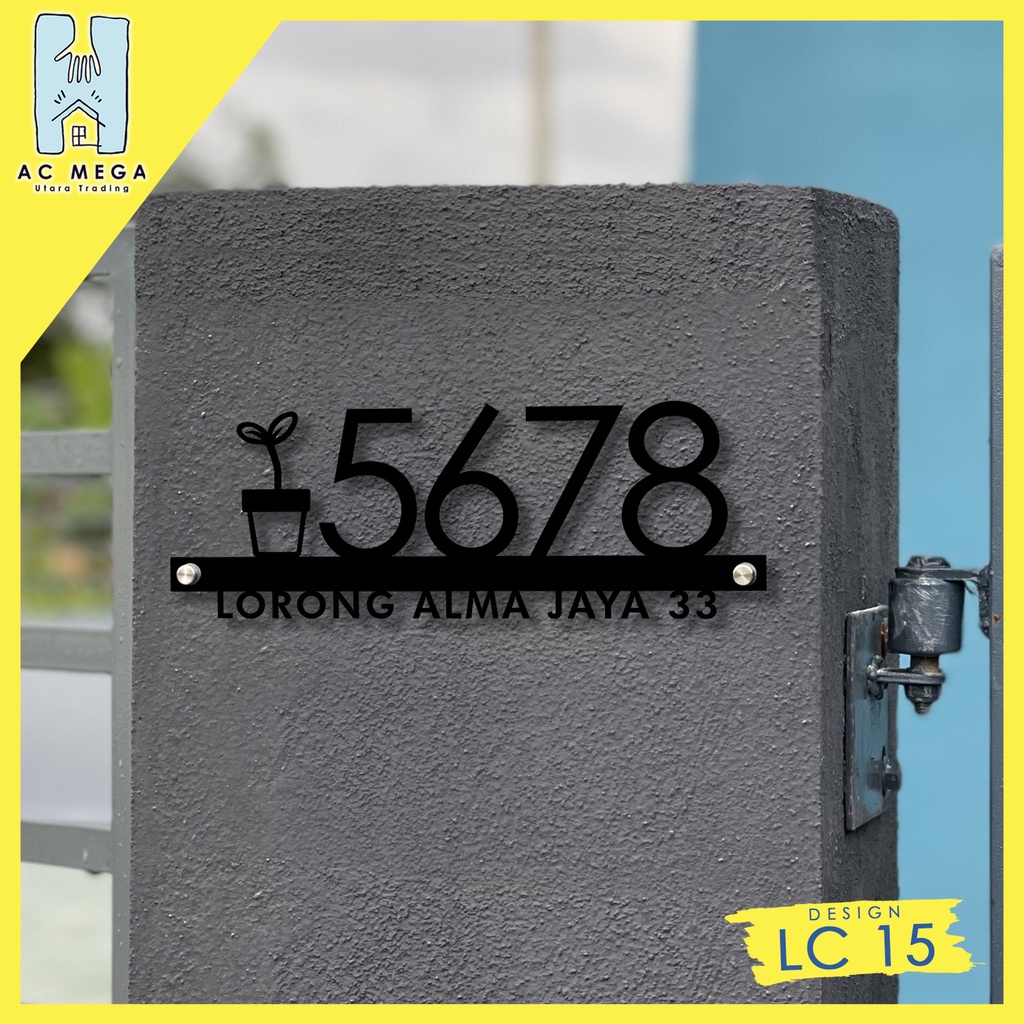 house number | nombor rumah | sign plate acrylic | number rumah | plate ...
