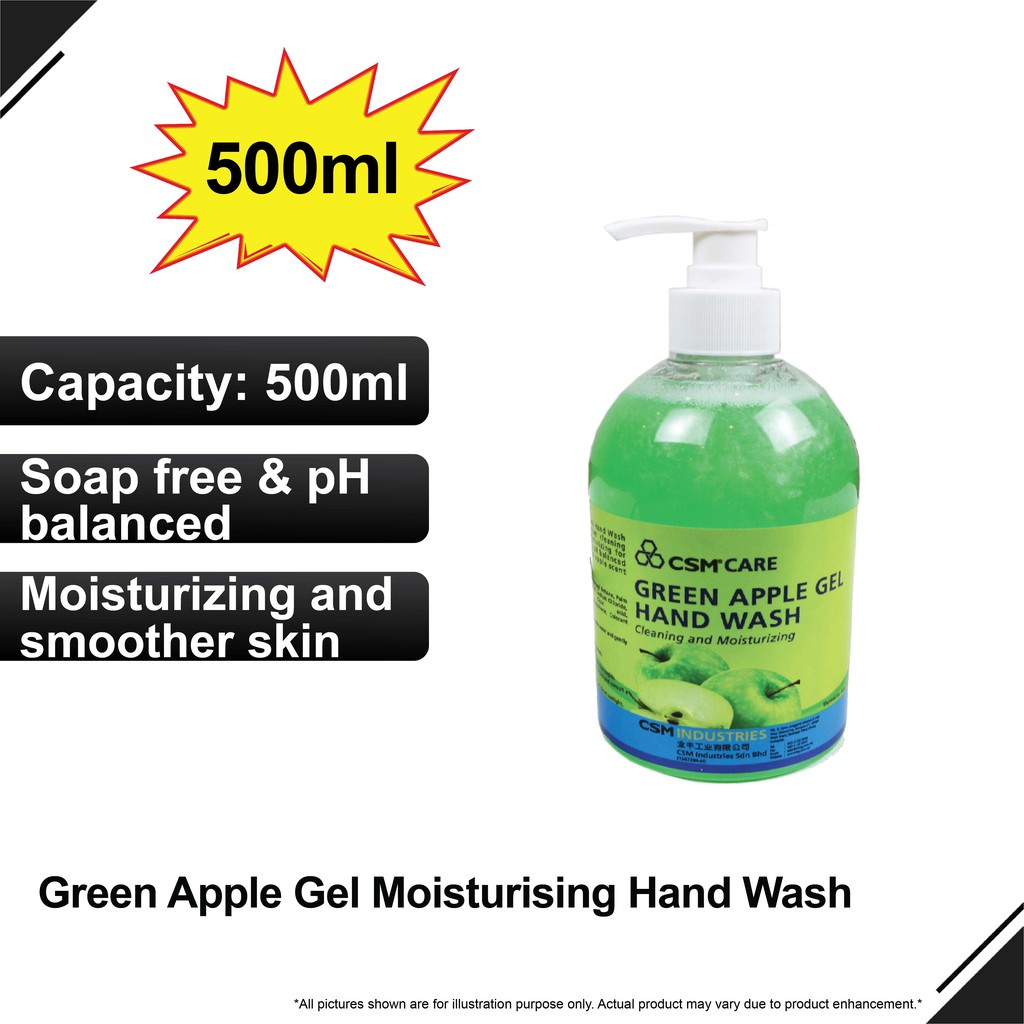 GREEN APPLE GEL MOISTURISING HAND WASH (500ml) | Shopee Malaysia