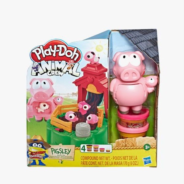 Play Doh Animal Crew Pigsley and her Splashin Pigs Farm Animal Playset ...