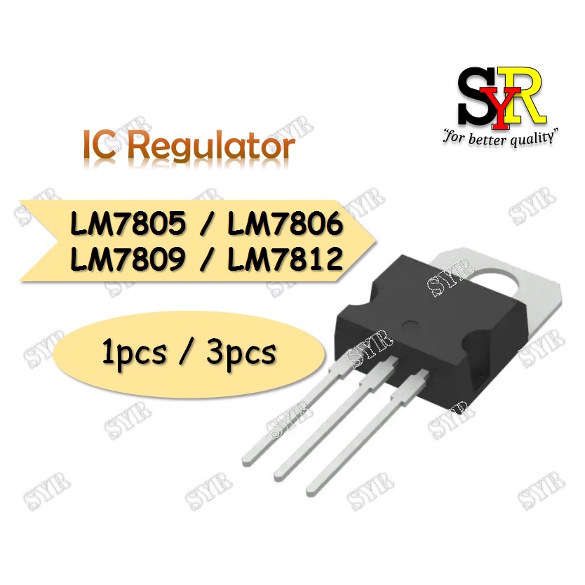 Voltage Regulator IC LM7805 LM7806 LM7809 LM7812 3PIN | Shopee Malaysia