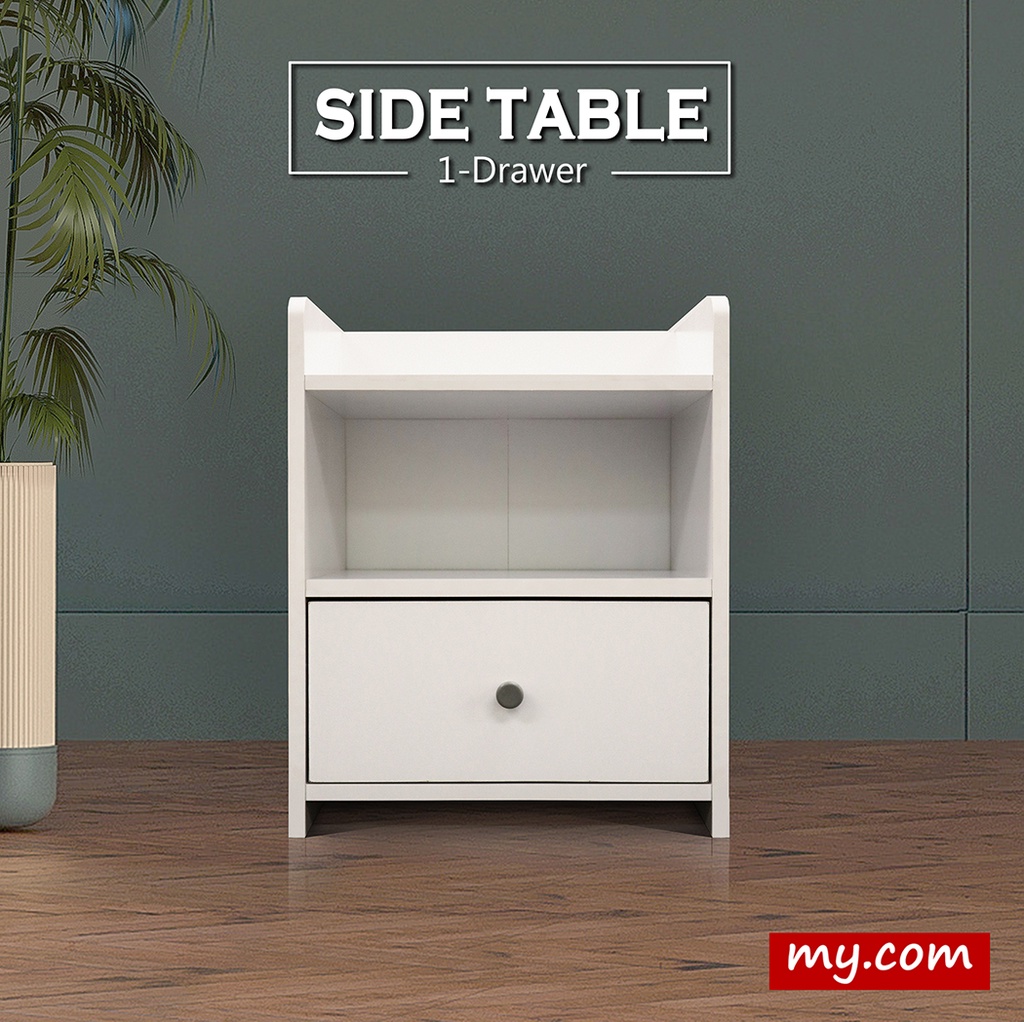 Meja Sisi/Side Table with 1-Drawer my.com/Rack Kecil Tepi Katil Almari ...