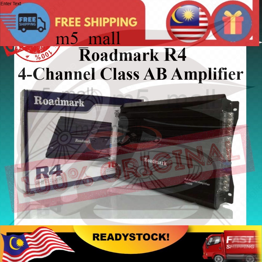 Roadmark R20 2 Channel R4 4 Chann High Performance Mosfet Car Amplifier ...