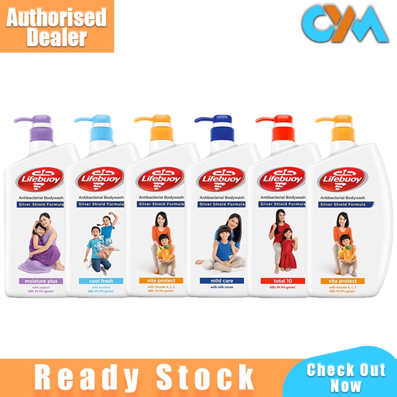 Lifebuoy Shower Gel 500ml Vitamin A C E Antibacterial Kills Germs Total ...