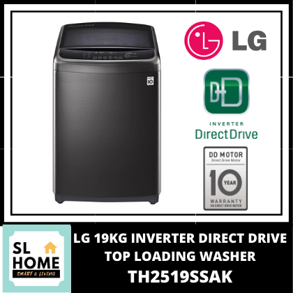 LG TH2519SSAK 19kg 6 Motion Inverter Direct Drive Top Load Washer with Steam Function | Shopee ...