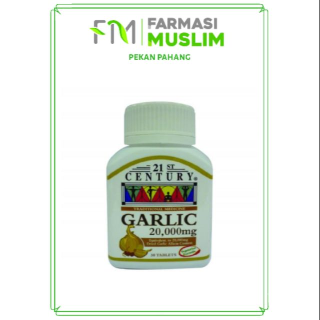 21st CENTURY Garlic 20,000mg (30 Tablets) | Shopee Malaysia